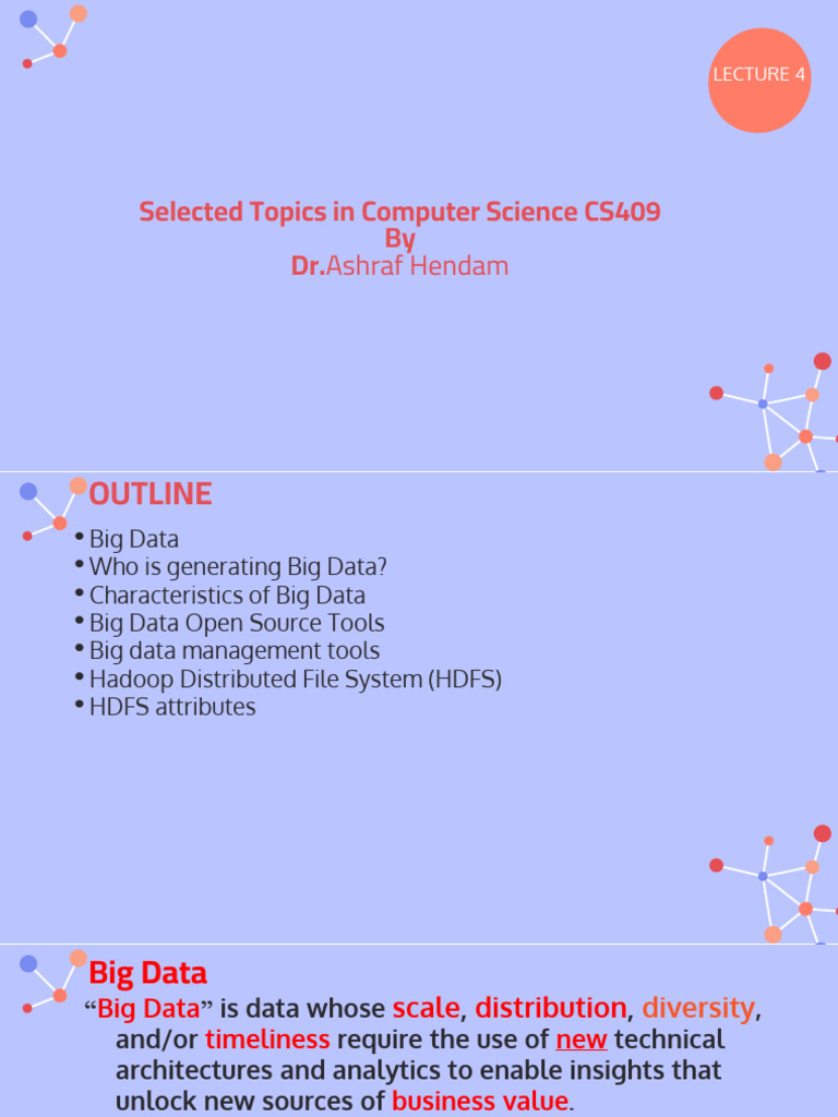 Lecture_4 | PDF | Apache Hadoop | Big Data
