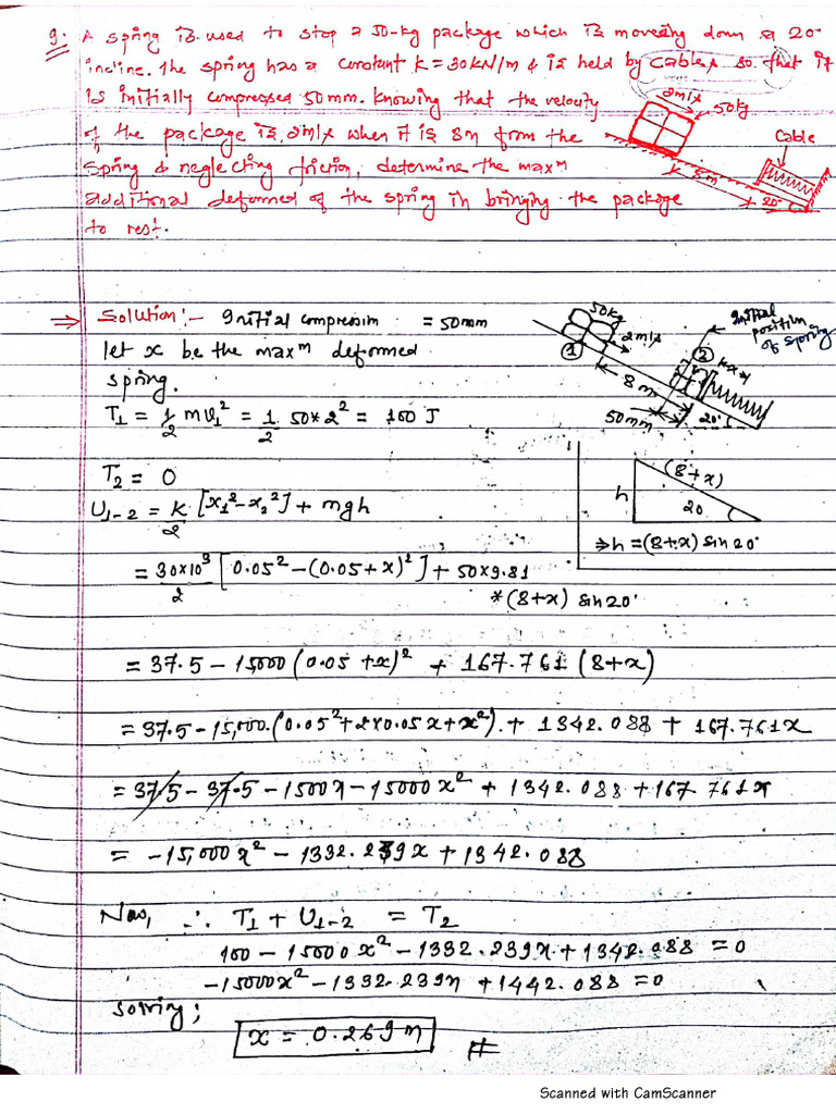 Numerical On Work Energy Principle | PDF