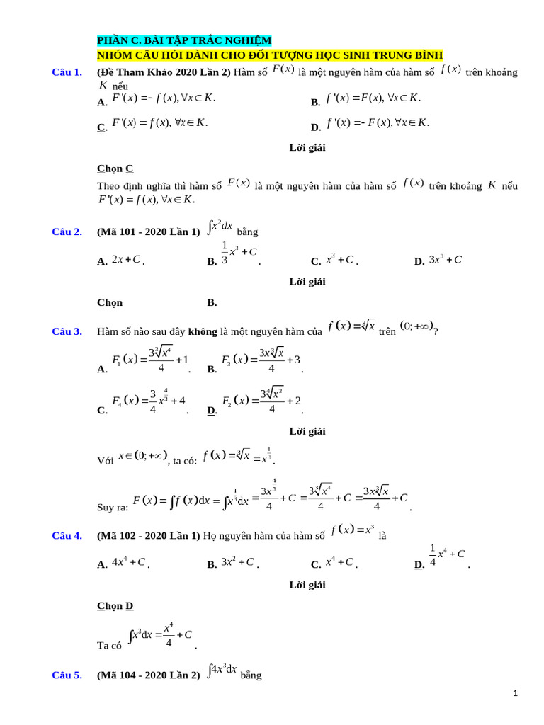 Phan C. Bai Tap Trac Nghiem | PDF
