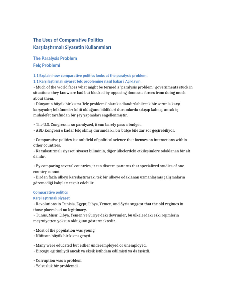Comparative Politics | PDF