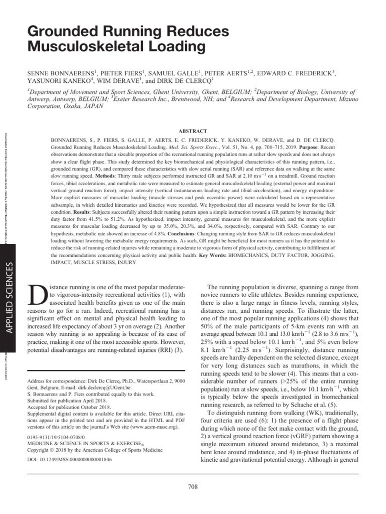 Grounded Running Reduces Musculoskeletal Loading | PDF | Running