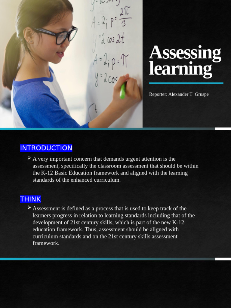 Assessing Learning MATH | PDF | Educational Assessment | Learning