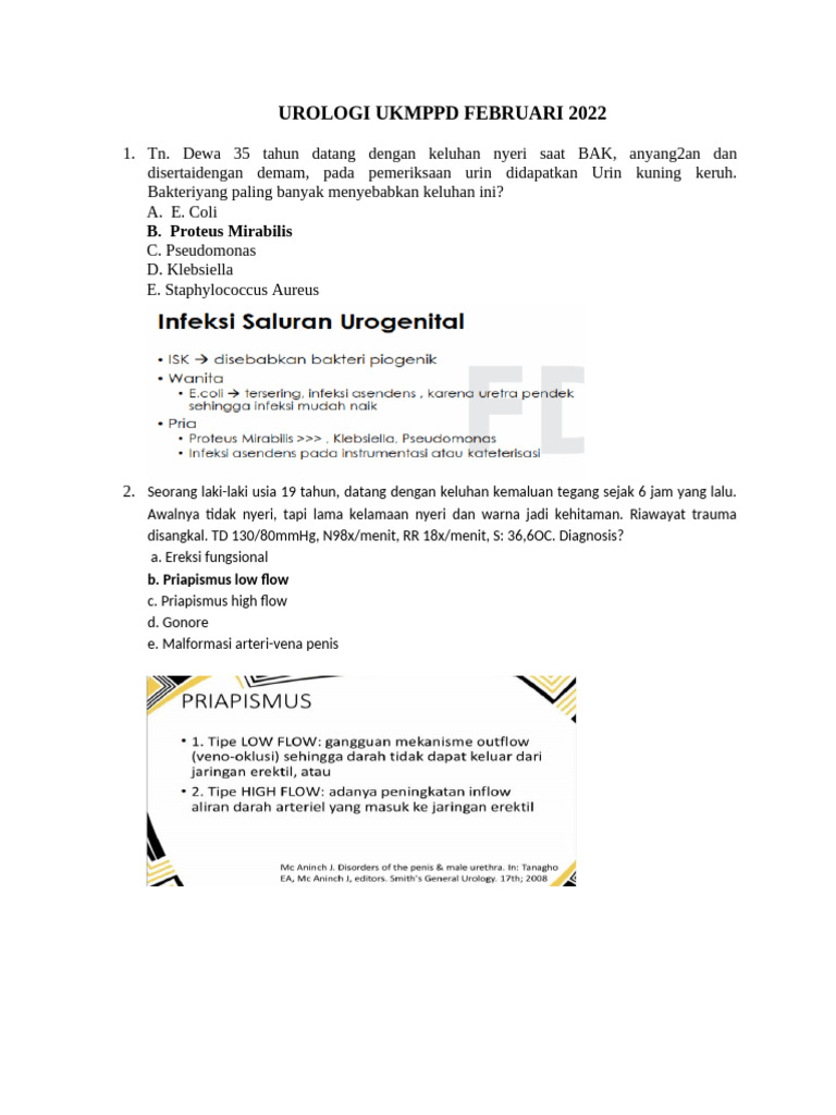 Pembahasan Soal Urologi | PDF