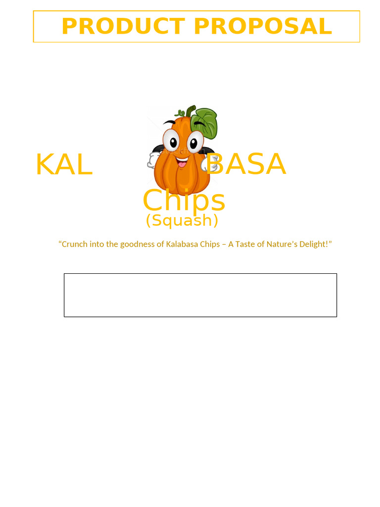 Kalabasa Chips Business Plan | PDF | Potato Chip | French Fries