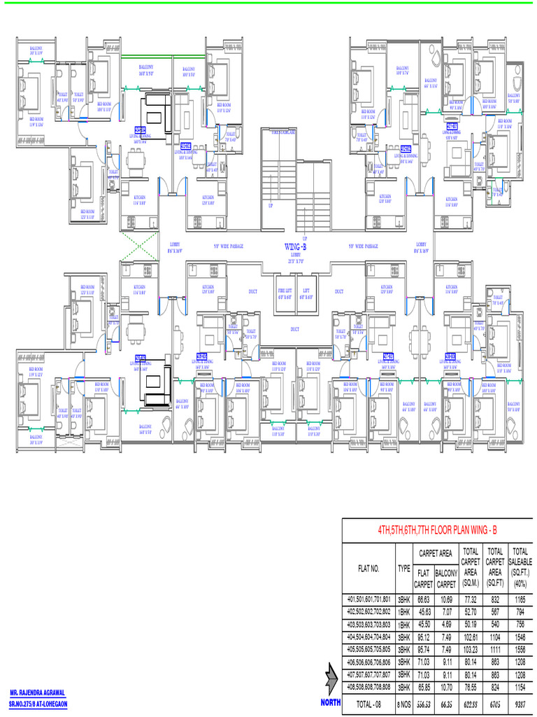 Shivalay East Building B - 4 To 8 Floor Plan | PDF | Home Economics