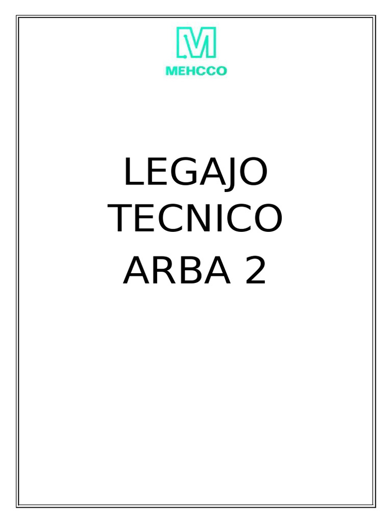 Caratulas Legajo Tecnico Mehcco | PDF