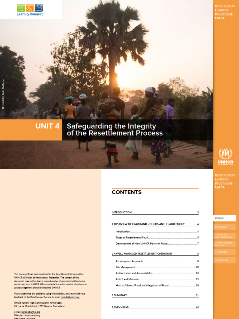 Safeguarding Resettlement Integrity | PDF | United Nations High ...