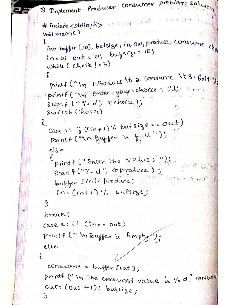 Producer Consumer Os Lab | PDF