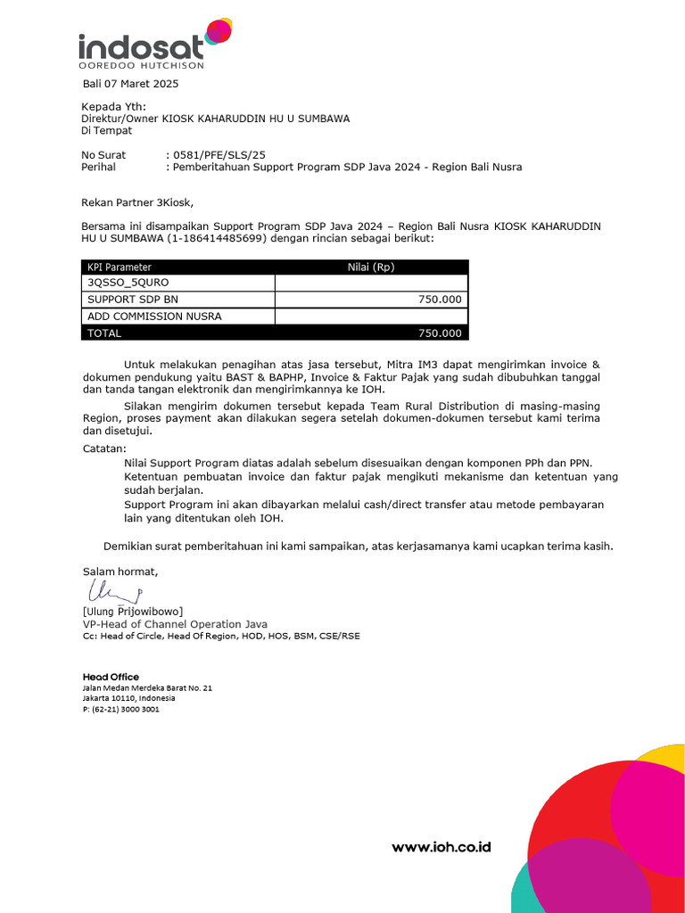 Bali Nusra_flores Timur_program Sdp Java 2024 Kiosk Kaharuddin Hu u Sumbawa_1-186414485699 | PDF