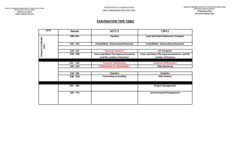 HND'S Program For Semester 03 Examination | PDF | Mathematics | Applied ...