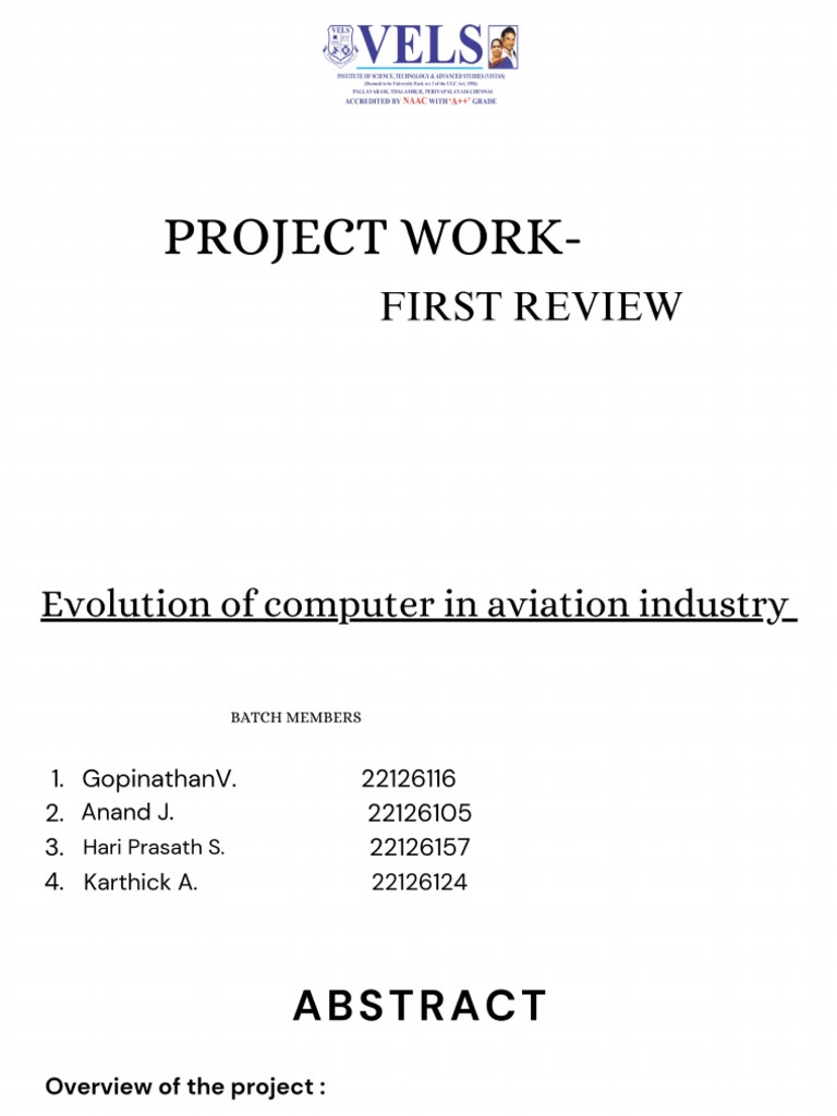 Evolution of Computers in Aviation-First Review - pptx-1 | PDF