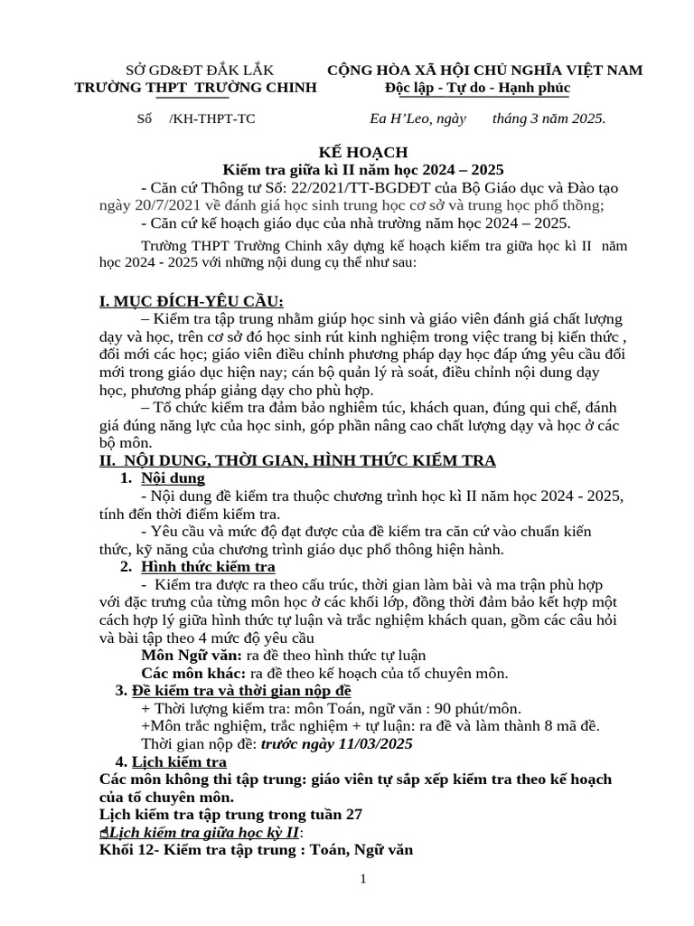 Kiem Tra Giua Ky 2 | PDF