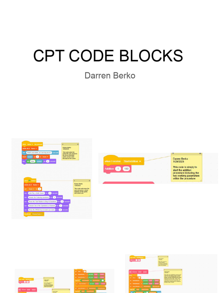CPT CODE BLOCKS | PDF