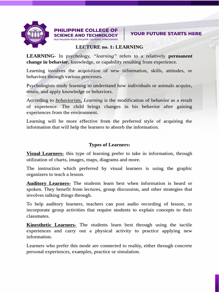 Lecture 1 NSTP 2 | PDF