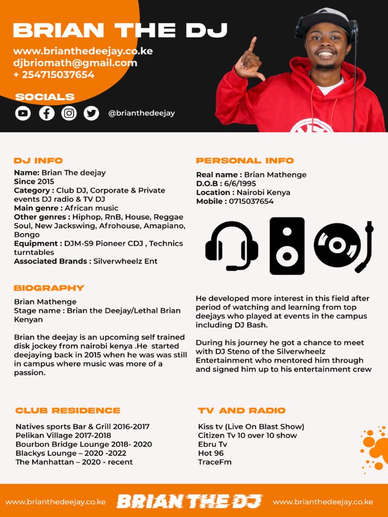 Brian The DJ Profile | PDF