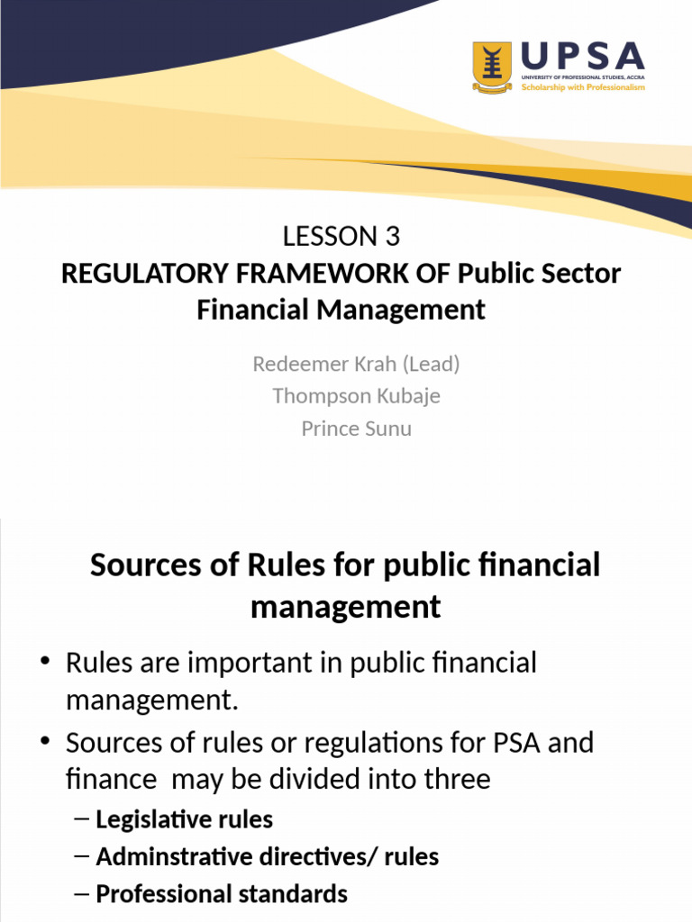 Lesson 3 - Regulatory Framework of Psa | PDF | Budget | Government Spending