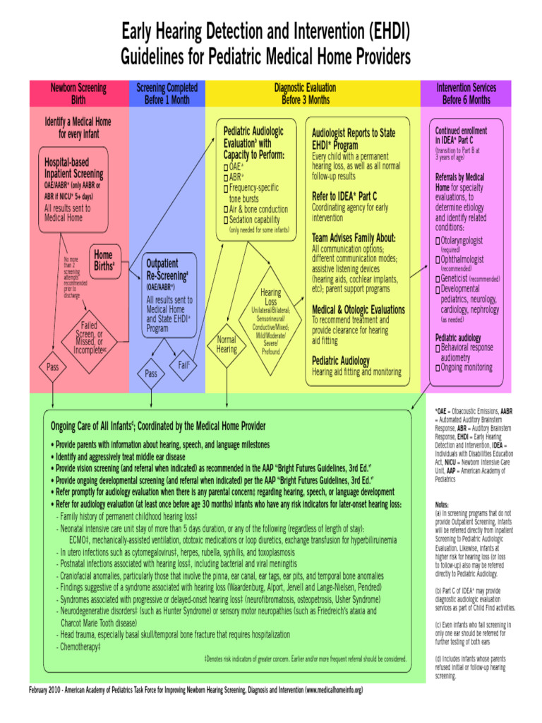 AAP-EHDI Medical Guidelines Roadmap-UPDATED | PDF | Hearing Loss ...