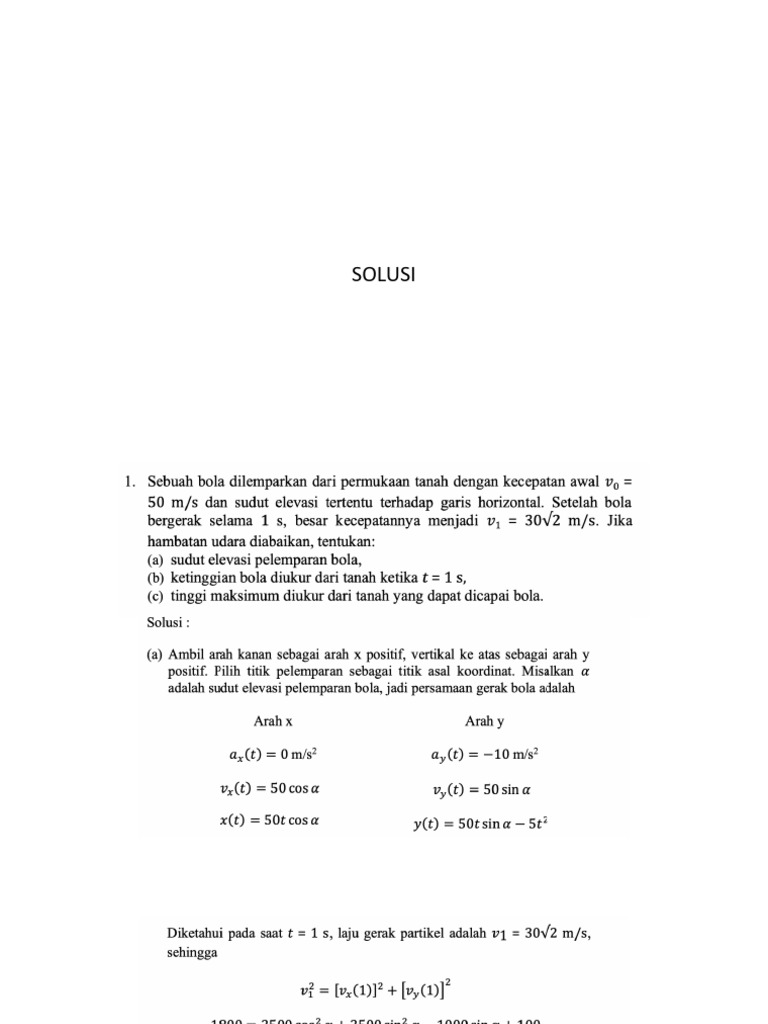 Solusi Kuis 1 - Indonesia | PDF