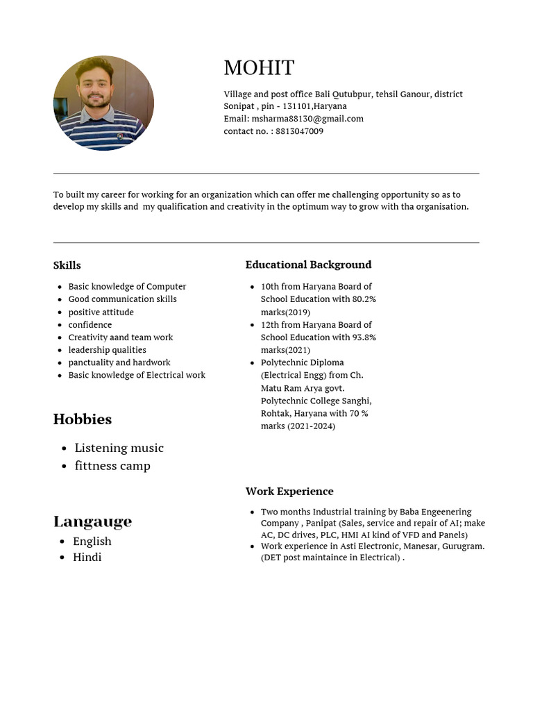 Mohit Resume - 20240923 - 212340 - 0000 - M Kaushik | PDF
