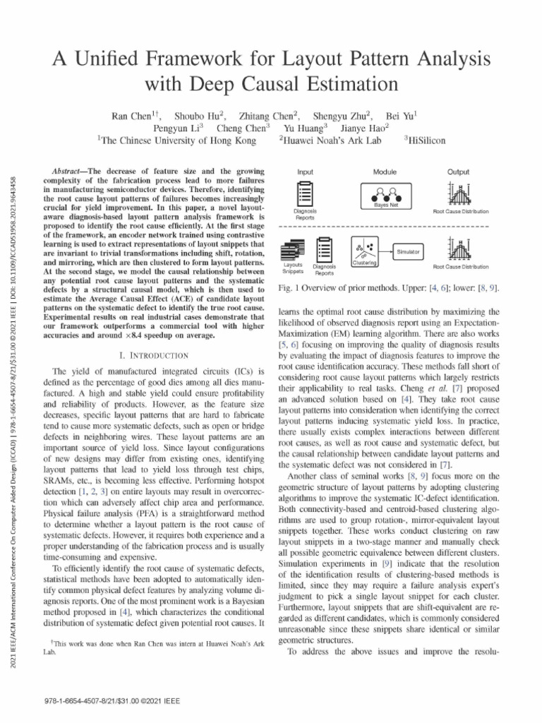 Chen Et Al. - 2021 - A Unified Framework For Layout Pattern Analysis With Deep Causal Estimation ...