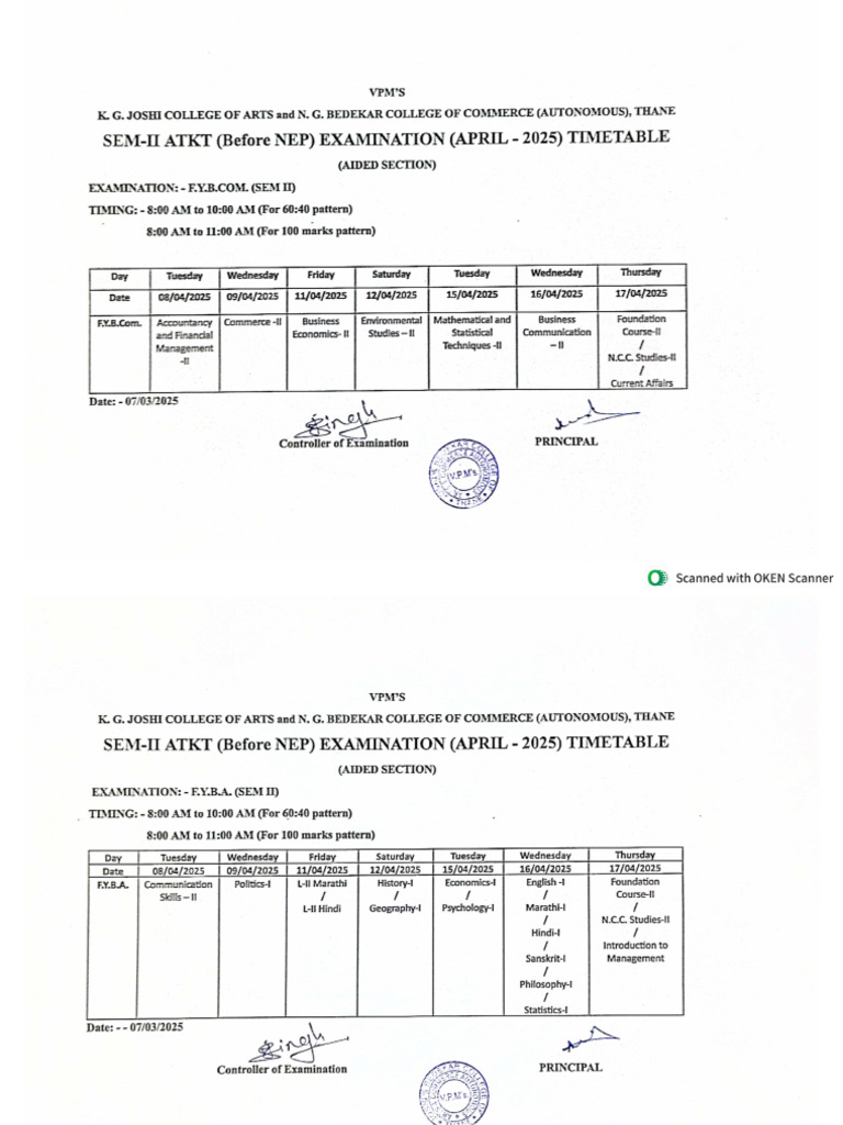Aided Sem - Ii Before Nep Atkt Exam April 2025 | PDF
