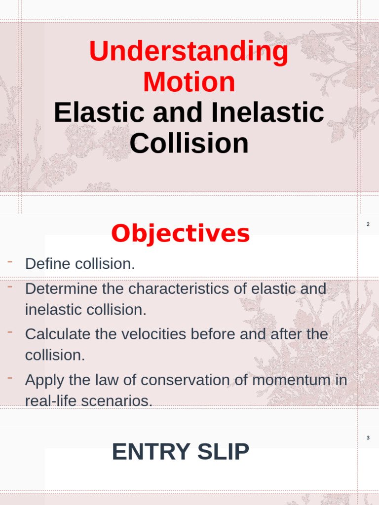 Understanding Motion Elastic and Inelastic Collision | PDF | Collision ...