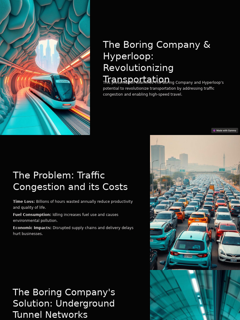 The Boring Company and Hyperloop Revolutionizing Transportation | PDF