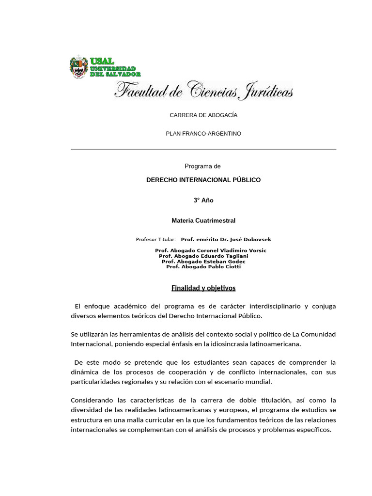 Programa Dip Franco Argentino | PDF | Estado (política) | Nacionalidad