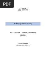 Próbna Matura Podstawowa Matematyka MARZEC MathDream 2024 | PDF