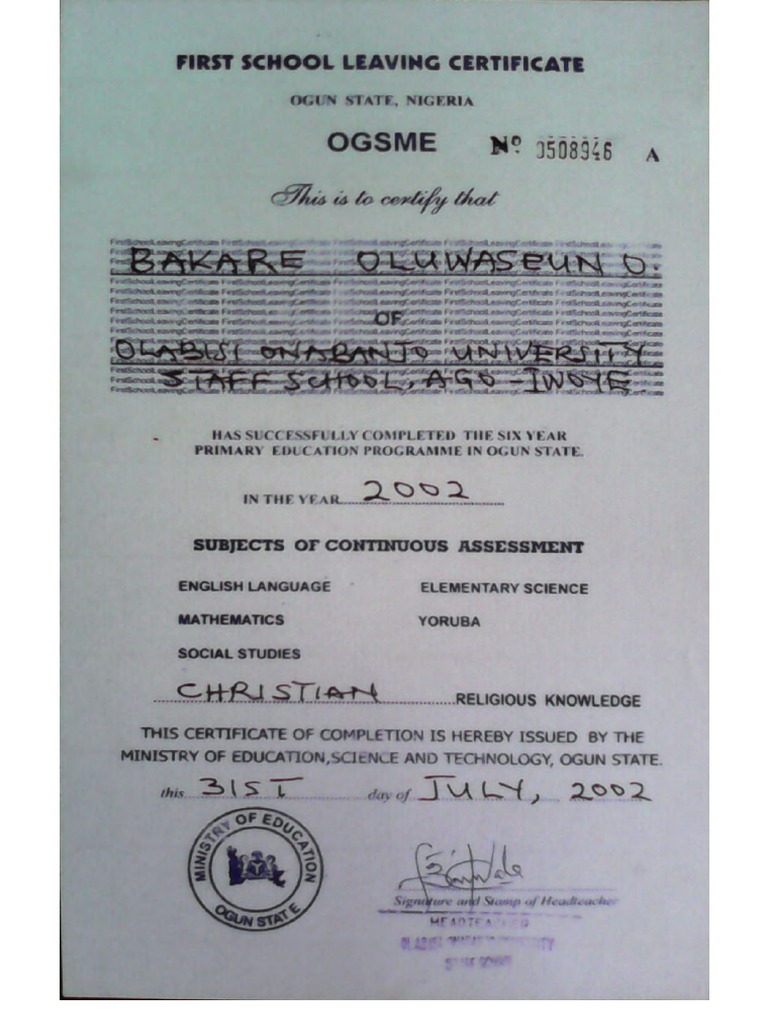 Pry 6 Certificate | PDF