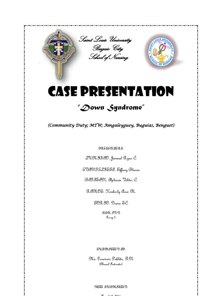Down Syndrome (Case Presentation Output) | PDF | Down Syndrome ...