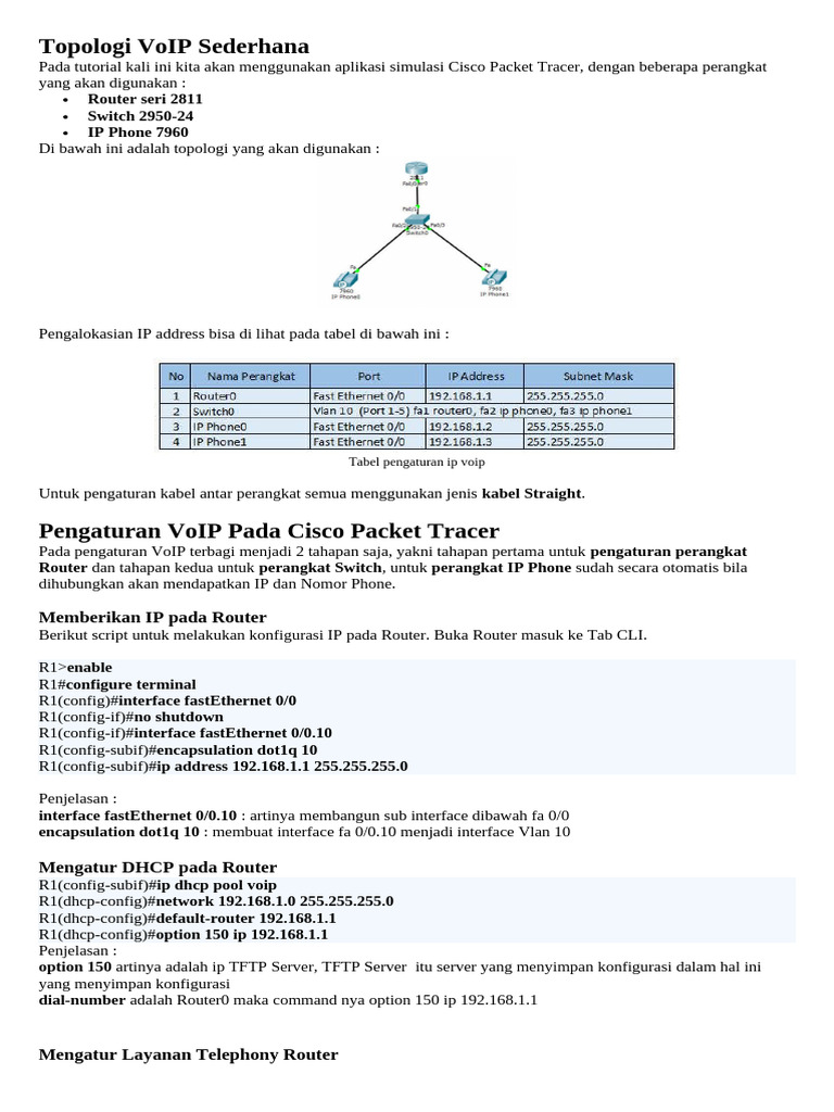 Topologi VOIP | PDF