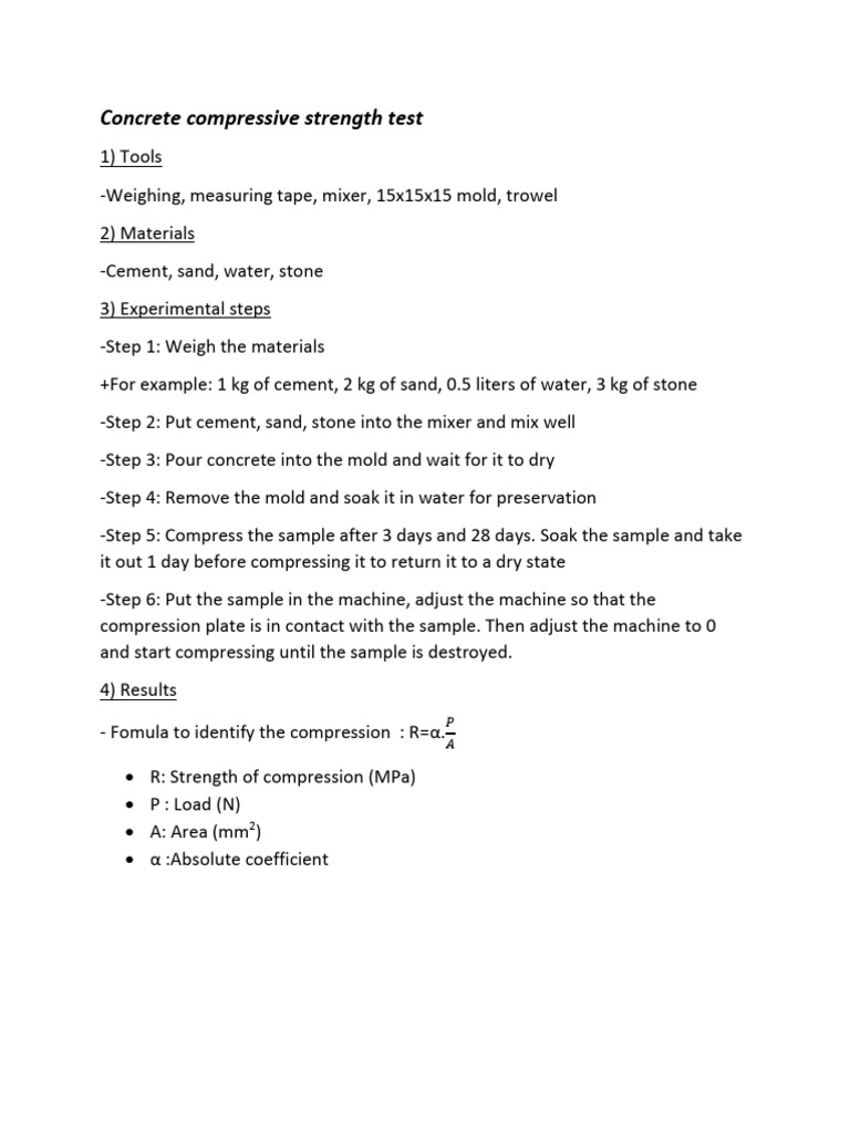 Concrete Compressive Strength Testing Guide | PDF