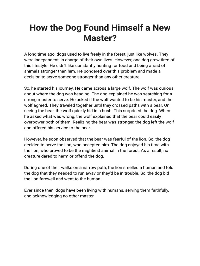 Ch2 Dog Master | PDF