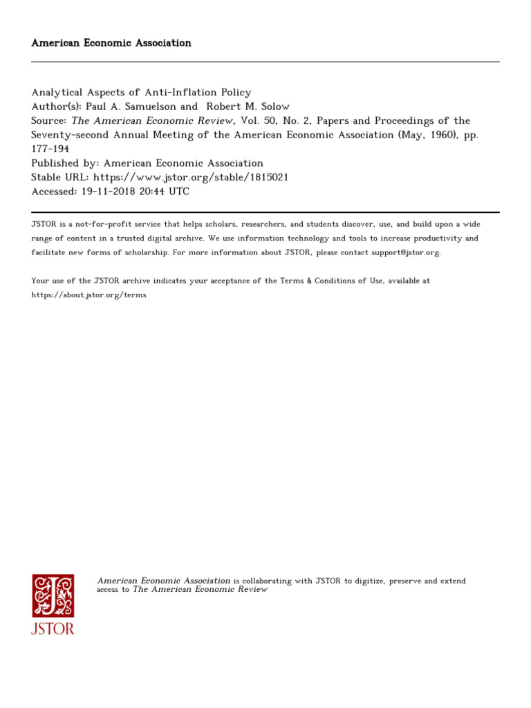 Anti-Inflation Policy Analysis | PDF | Cost Of Living | Inflation