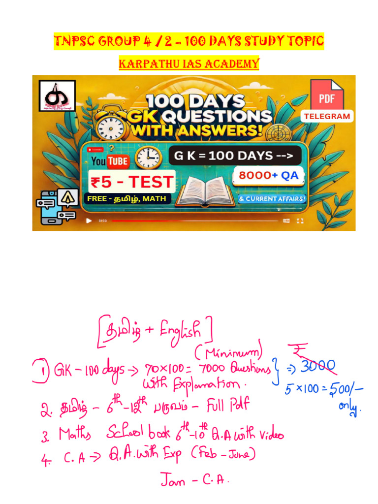 100 Days Topic PAID | PDF