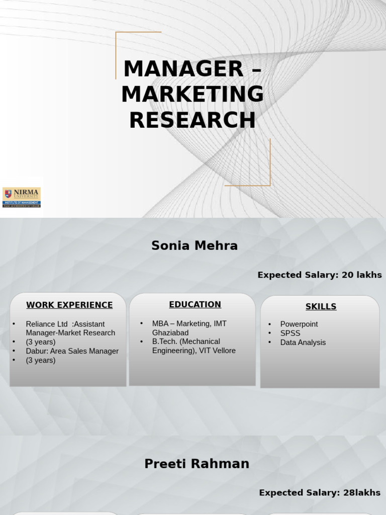 Marketing Research Professionals' Profiles | PDF | Business Economics ...