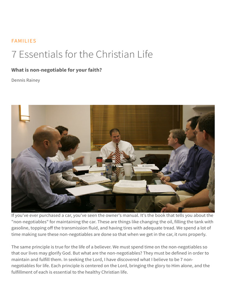 7 Essentials for the Christian Life | Cru | PDF | God | Glory (Religion)