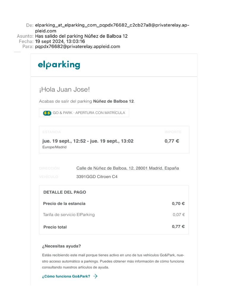 Factura Parking 1 | PDF