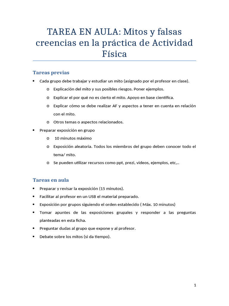 Tarea Aula. Mitos | PDF | Pérdida de peso | Obesidad
