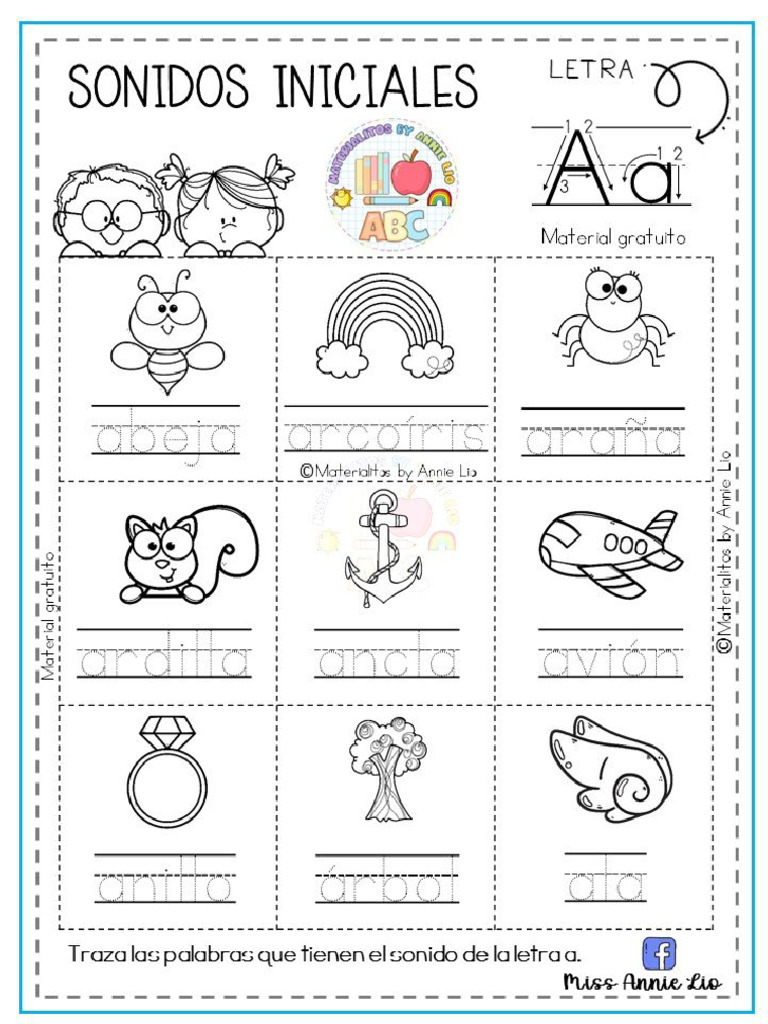 Cuadernillo Sonidos Iniciales Del Abecedario | PDF