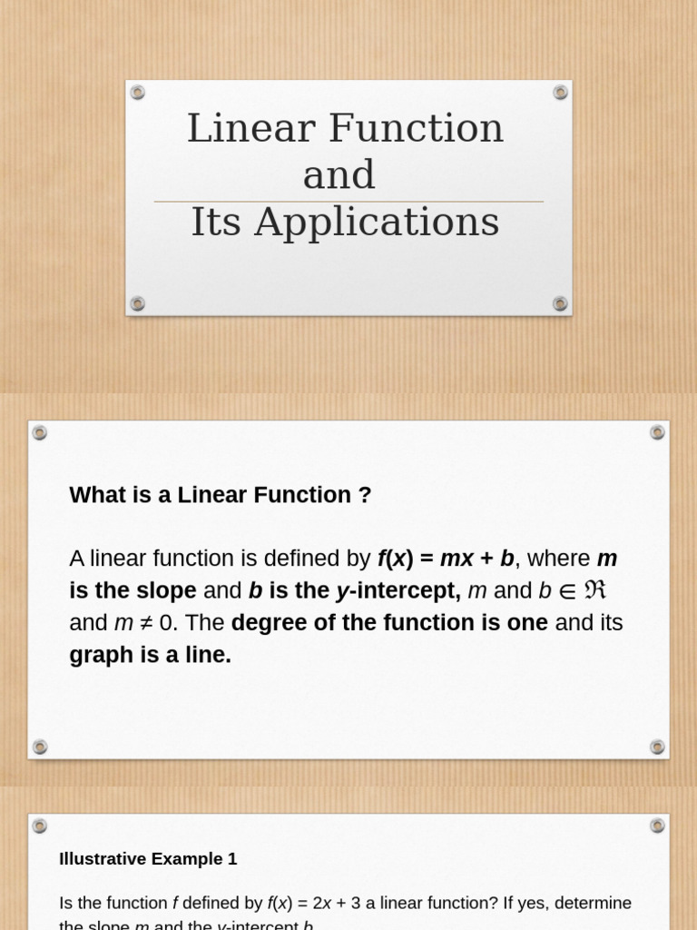 Linear Equation and Its Application | PDF | Slope | Mathematical Concepts