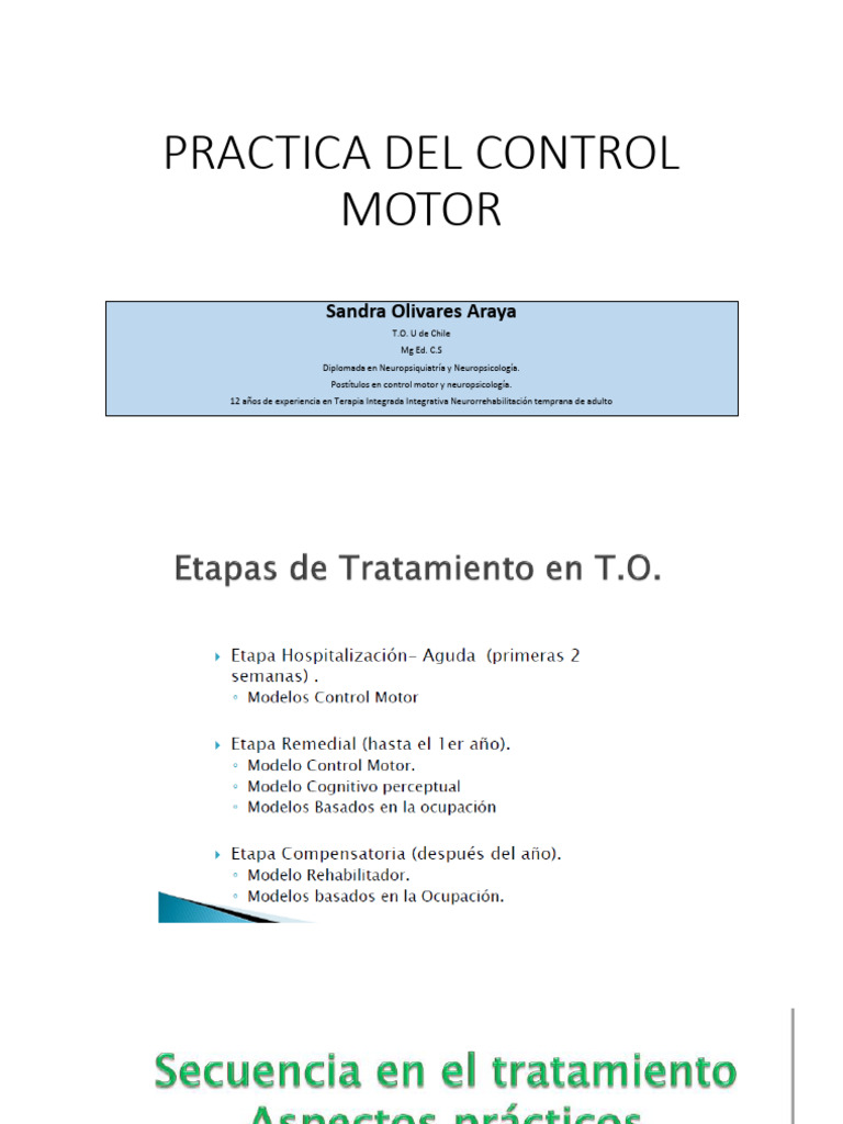 Aspectos Practicos CONTROL MOTOR PDF | PDF