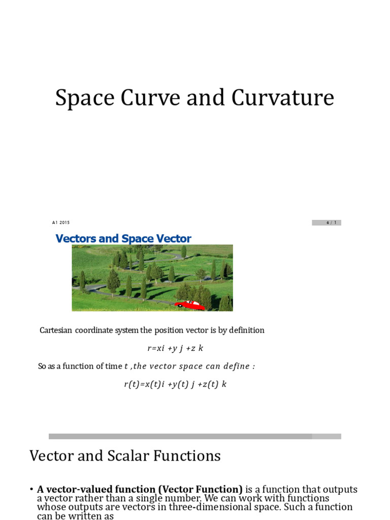 Curvature of Space Curves Explained | PDF | Vector Space | Function ...