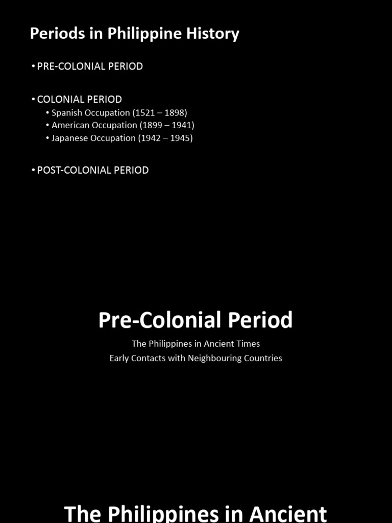 2 Pre-Colonial Period | PDF