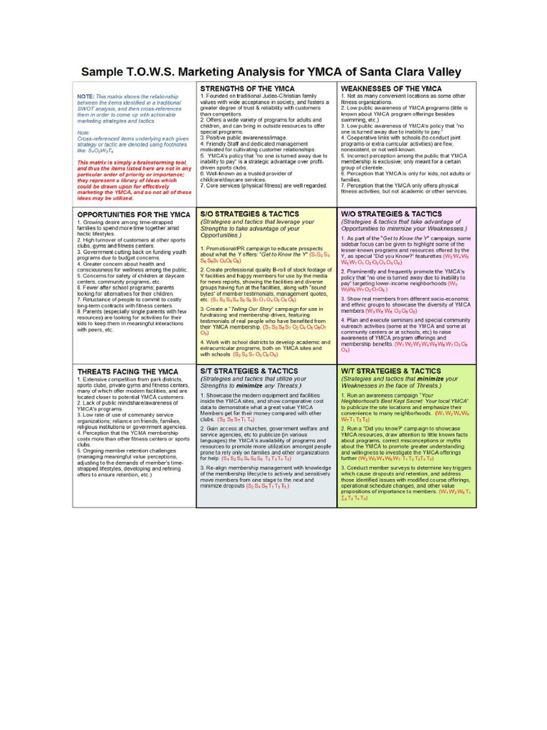sample tows analysis of a company | PDF