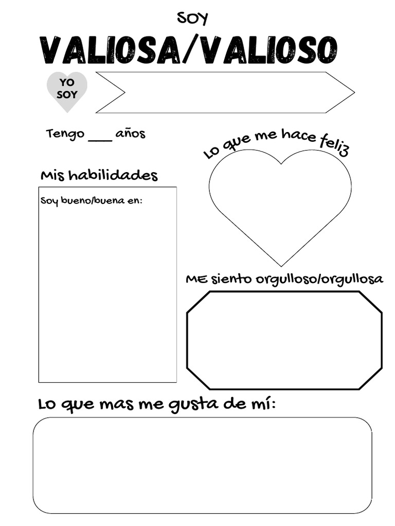 Actividad Soy Valioso | PDF