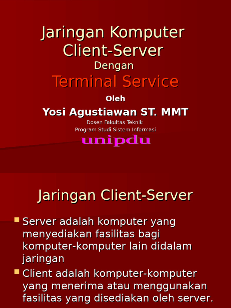 Jaringan Komputer Terminal Service | PDF