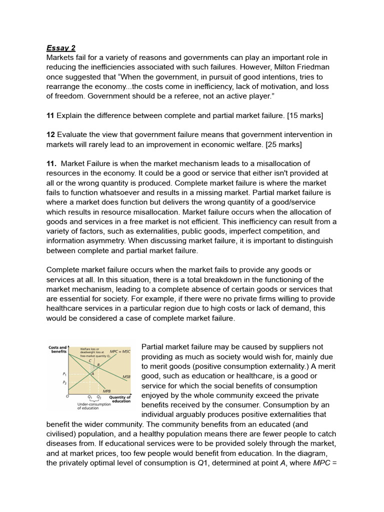 ECONOMICS 15 AND 25 MARKET FAILURE | PDF | Market (Economics) | Market ...