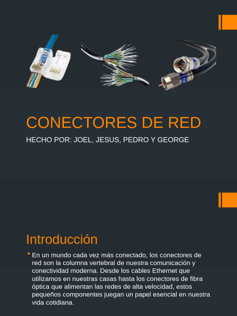CONECTORES DE RED | PDF | Cable coaxial | Tecnología de información y ...